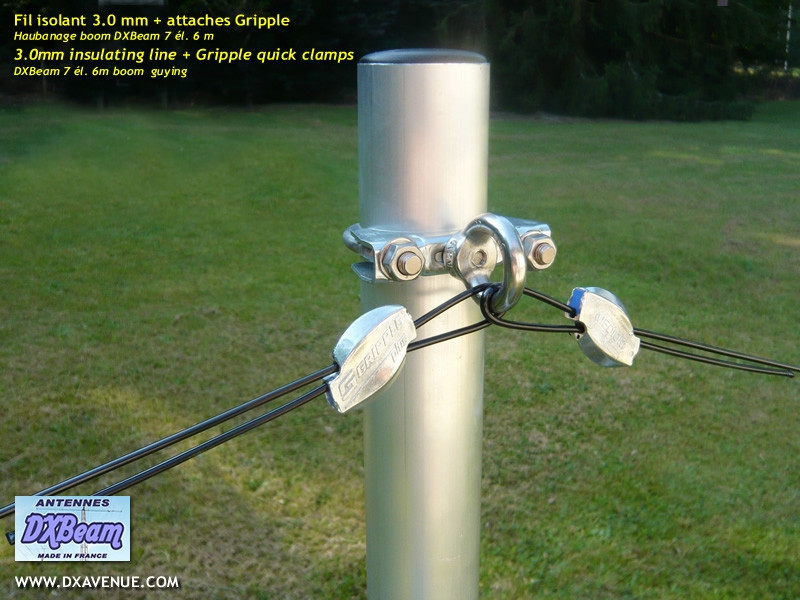 Quick clamp for guy lines (2.6 and 3mm)